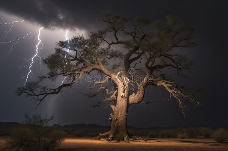 Lightning Hit Tree Stock Illustrations – 45 Lightning Hit Tree Stock ...