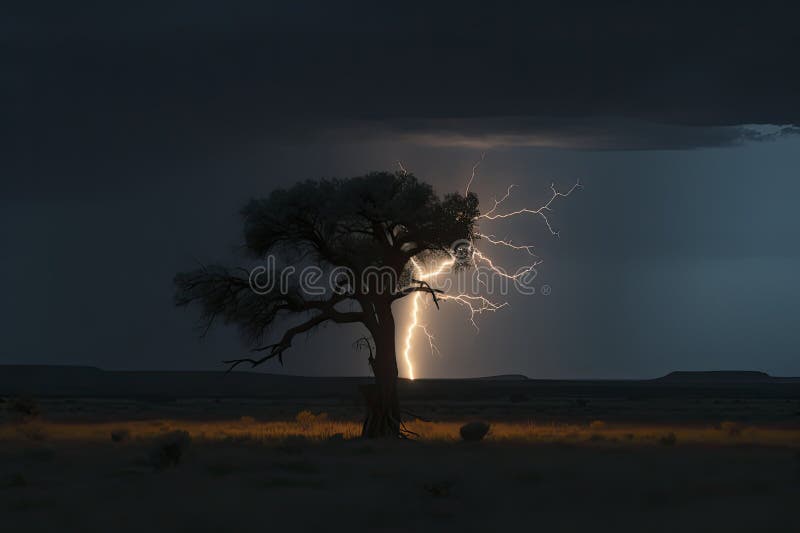Lightning Hit Tree Stock Illustrations – 45 Lightning Hit Tree Stock ...