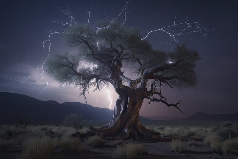 Lightning Hit Tree Stock Illustrations – 45 Lightning Hit Tree Stock ...