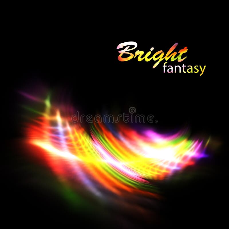 Bright Lights on a Black Background Stock Illustration - Illustration ...