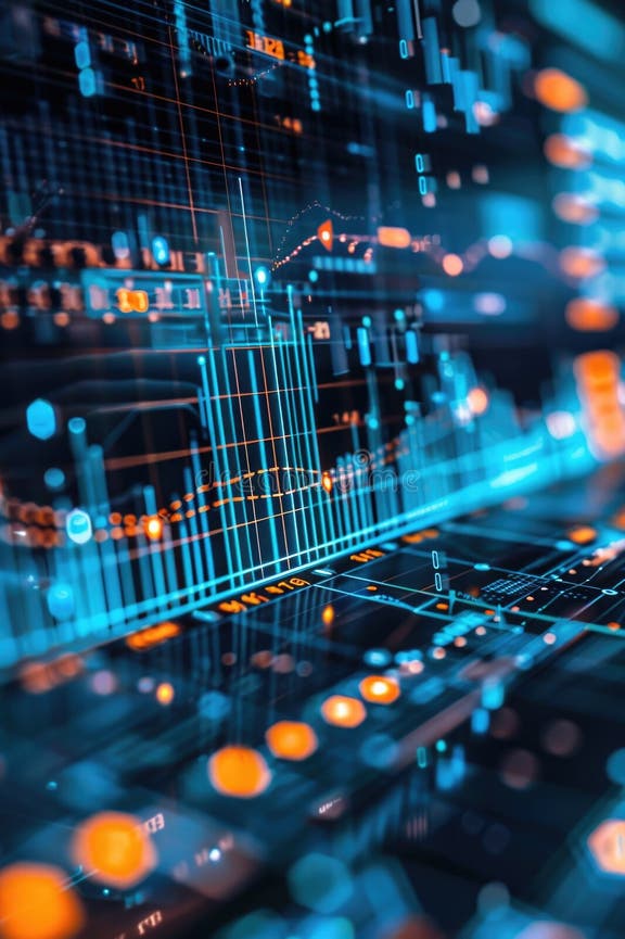 Bright Lights on Computer Screen, Perfect for Technology Concepts Stock ...