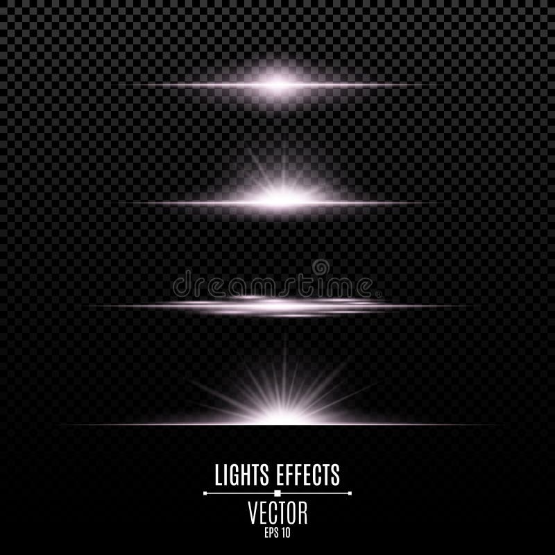 Bright Lights Effects on a Transparent Background. Bright Flashes and ...