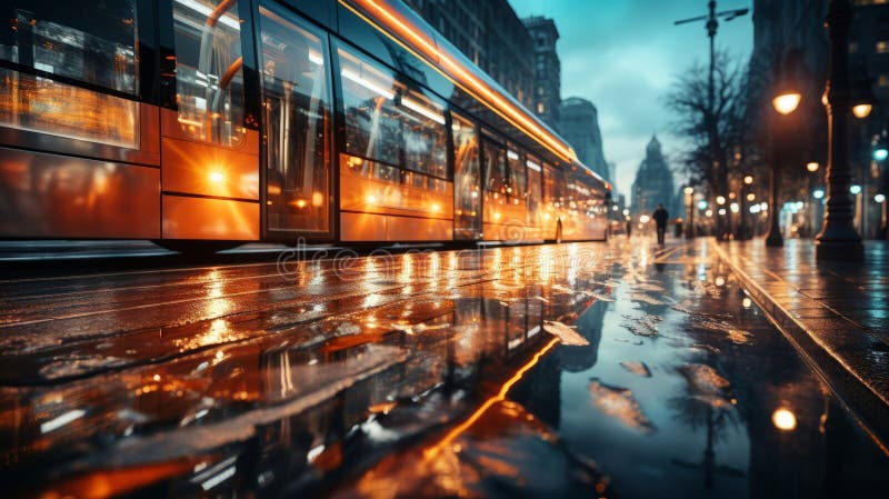 Bright Lights Fast Bus a High-Speed Journey through. Generative AI ...