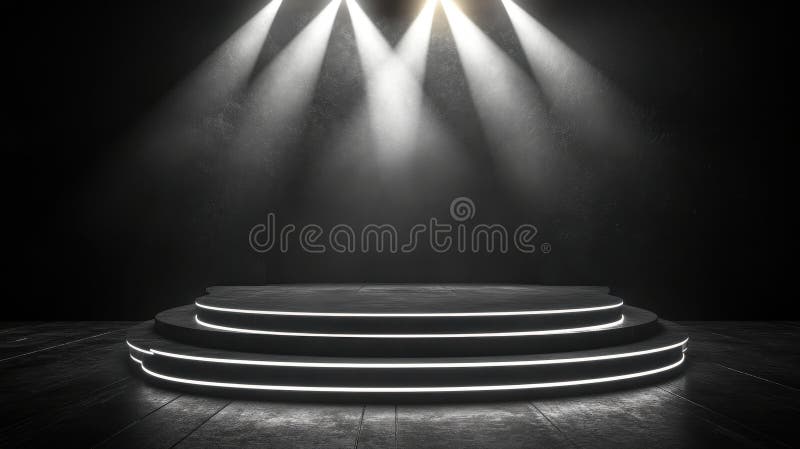 Modern Dark Stage Circular Steps Lighting Stock Photos - Free & Royalty ...