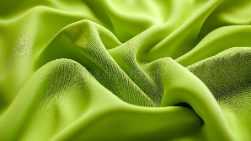 A Bright, Lime Green Compression Fabric with Minimal Folds, Showcasing ...