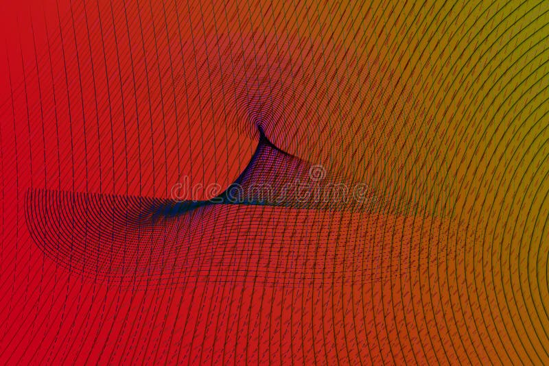 Bright Line Patterns with Curved Shapes. Rounded Movements Stock ...