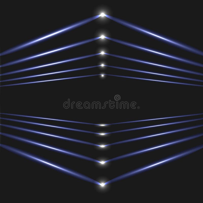 Bright Lines in Abstract Style on Dark Background. Vector Template ...
