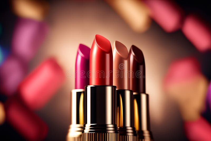 Bright Lipstick of Different Colors Shades of Colored Lipstick for Lips ...