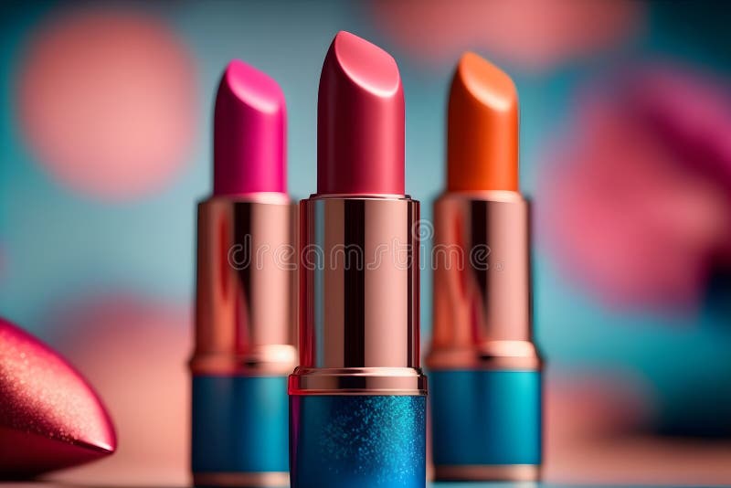 Bright Lipstick of Different Colors Shades of Colored Lipstick for Lips ...