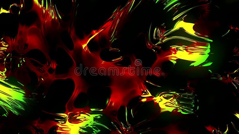 Bright Liquid Moving and Stretching. Motion. Colored Platinum Liquid ...