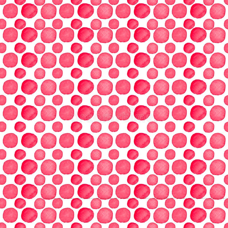 Bright Little Red Watercolor Stains Seamless Pattern Stock Illustration ...