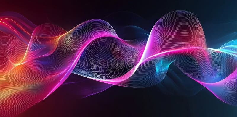 A Bright and Lively Background with Neon Swirls in an Abstract, Liquid ...