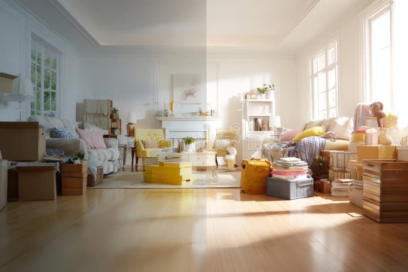 Bright Living Room Transformation with Organized Storage and Cozy Decor ...