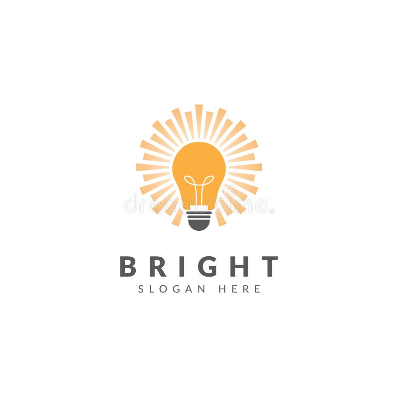 Bright Logo Template Vector Design Stock Vector - Illustration of logo ...