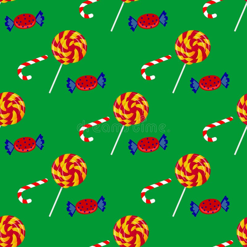 Bright Lollipop Seamless Pattern Stock Vector - Illustration of ...