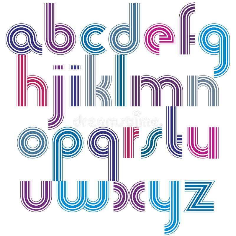 Bright Lowercase Letters with Rounded Corners, Animated Spherical ...