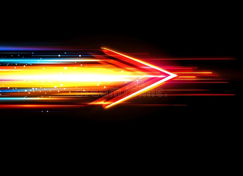 Bright, Luminous Arrows Rise Along a Lively Light Path, Representing ...