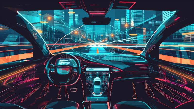 Bright Luminous Interior of a Modern Car Stock Photo - Image of style ...