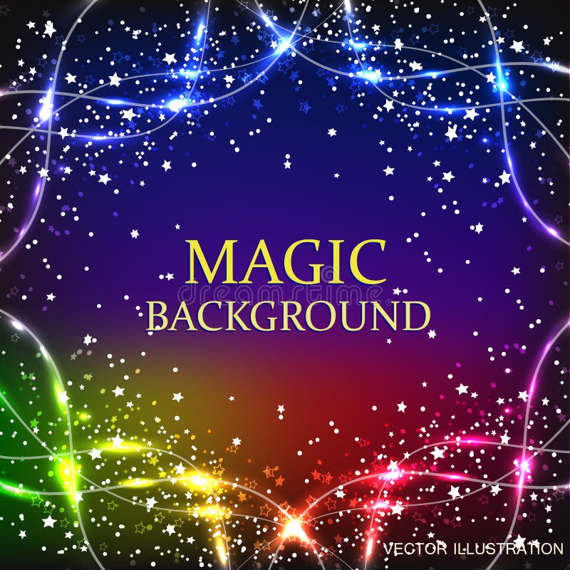 Bright Magic Background. Energy of Movement and Beauty. Abstract ...