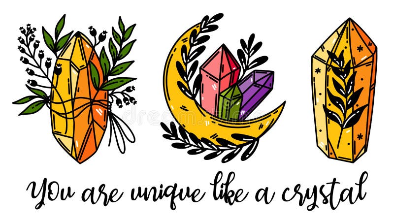 Bright magic crystal stock vector. Illustration of vector - 258517458