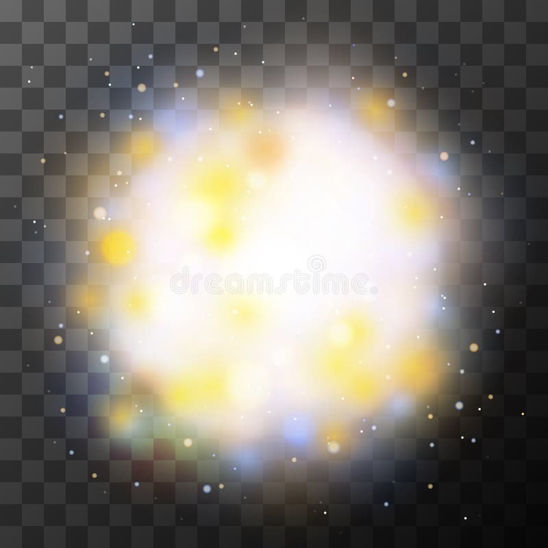 Bright Magic Lighting Effect on Transparent Background Stock Vector ...