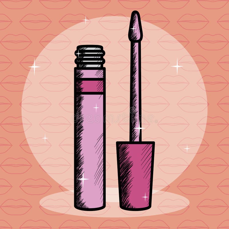 Bright Make Up Drawing Icon Stock Vector - Illustration of isolated ...