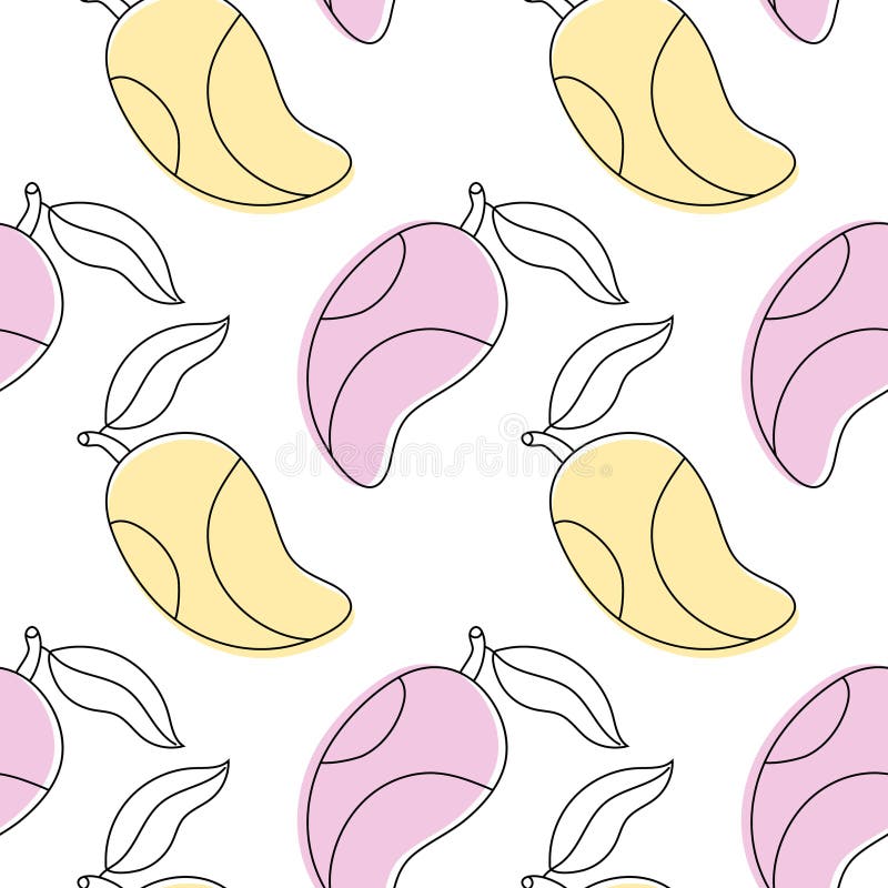 Abstract Design Featuring Colorful Mango Shapes on a Light Background ...