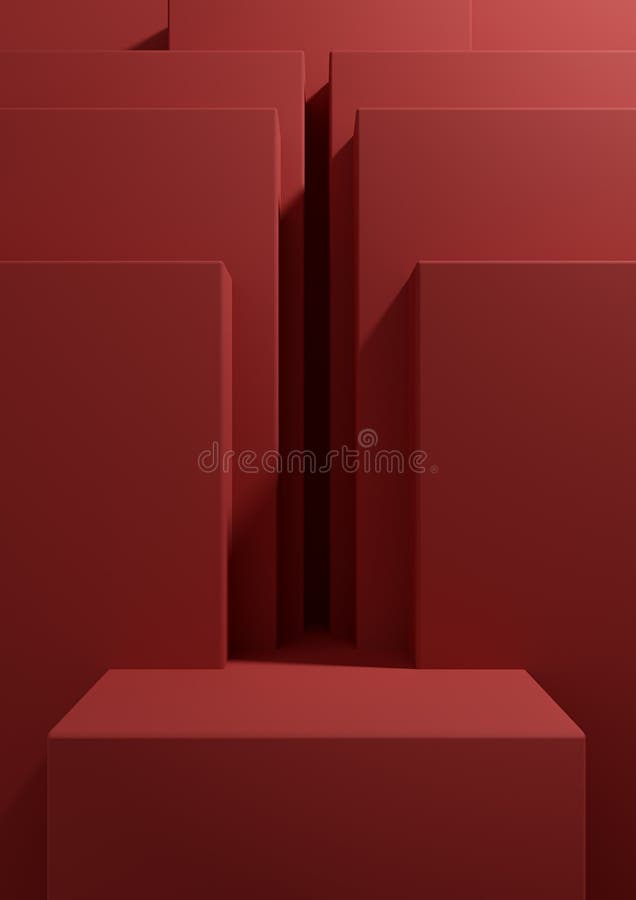 Maroon Podium with Golden Arch, Product Display Stock Vector ...