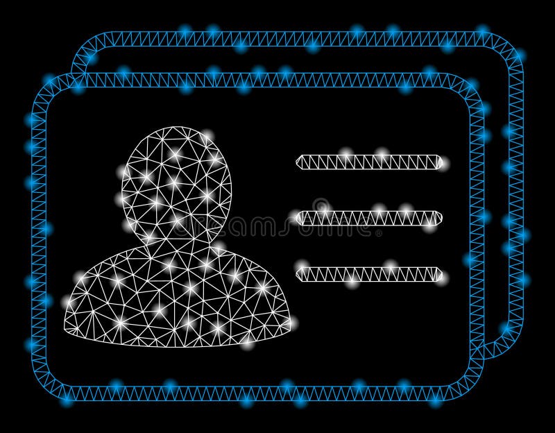 Bright Mesh 2D Account Cards with Light Spots Stock Vector ...