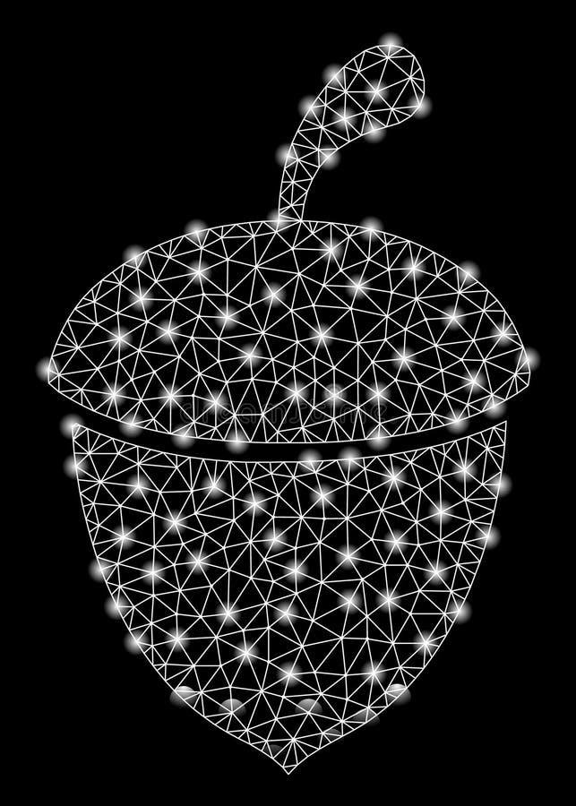 Bright Mesh 2D Acorn with Light Spots Stock Vector - Illustration of ...