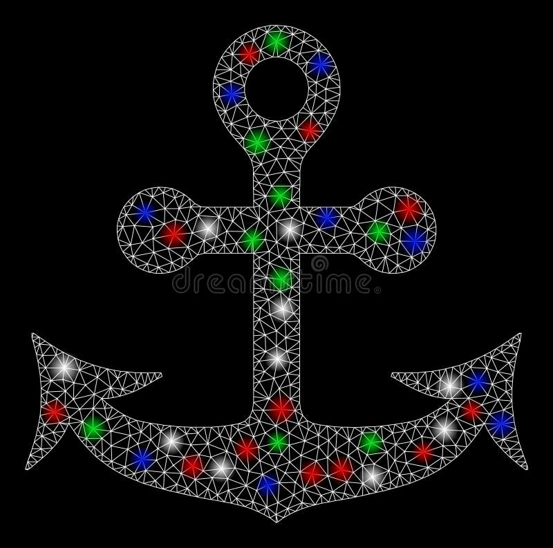 Bright Mesh 2D Anchor with Flare Spots Stock Vector - Illustration of ...