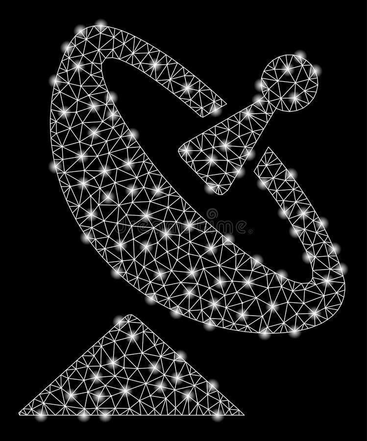 Bright Mesh Network Antenna with Flare Spots Stock Vector ...