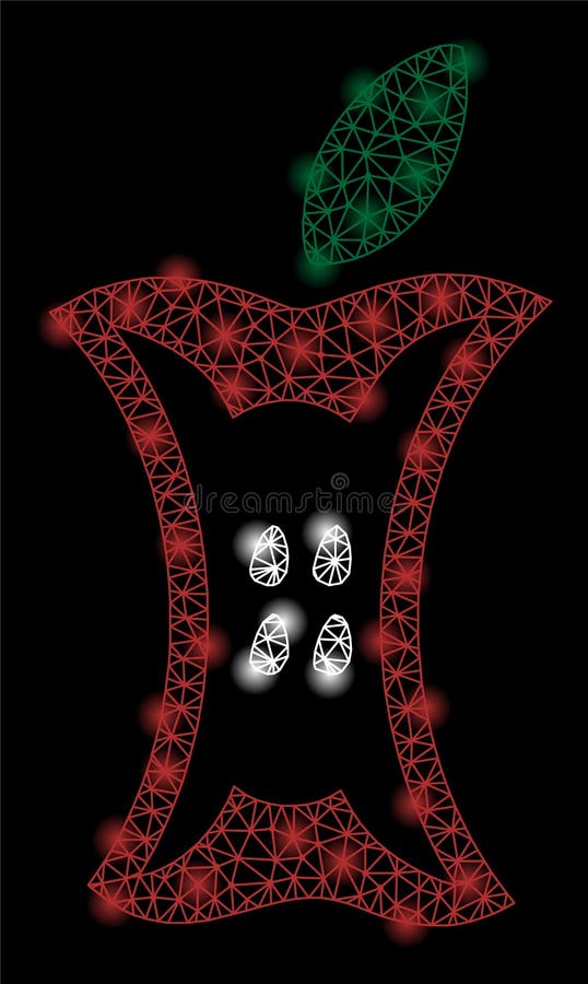 Bright Mesh Network Apple Stump with Flash Spots Stock Vector ...