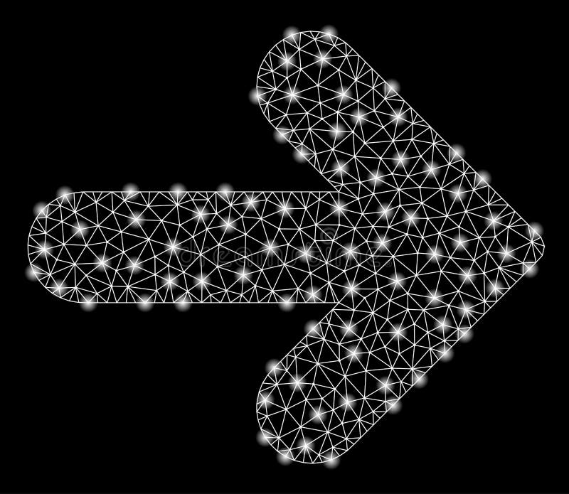 Bright Mesh 2D Arrow Right with Flash Spots Stock Vector - Illustration ...