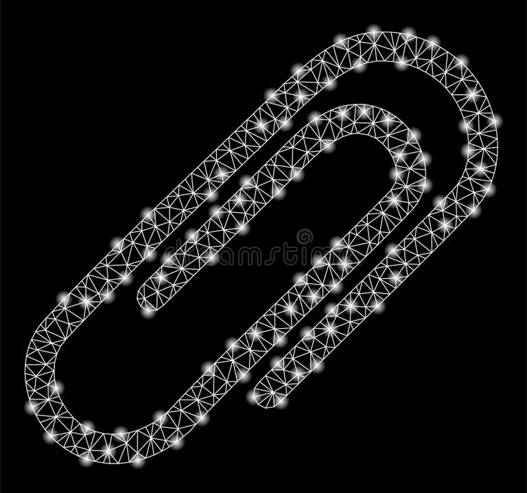 Bright Mesh 2D Attach Paperclip with Flash Spots Stock Vector ...