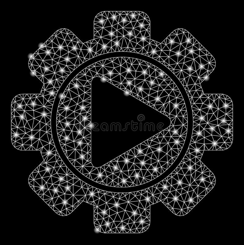 Bright Mesh 2D Automation with Light Spots Stock Vector - Illustration ...