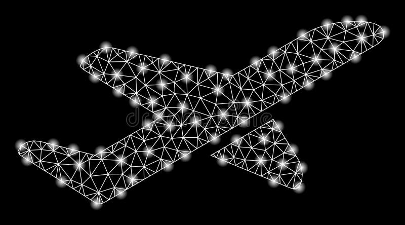 Bright Mesh 2D Aviation with Flash Spots Stock Vector - Illustration of ...