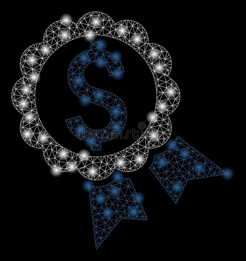 Bright Mesh 2D Bank Award with Light Spots Stock Vector - Illustration ...