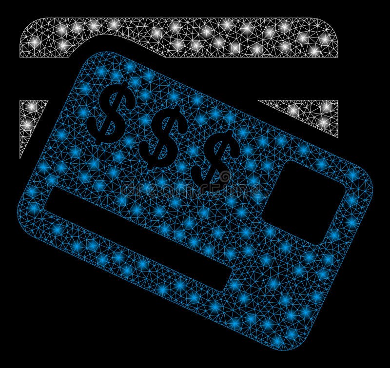 Bright Mesh Network Banking Cards with Flash Spots Stock Vector ...