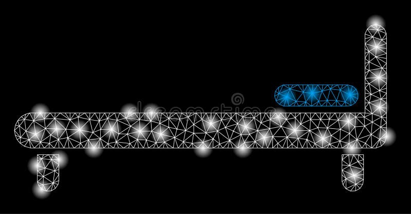 Bright Mesh Network Bed with Flare Spots Stock Vector - Illustration of ...