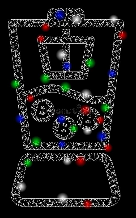 Bright Mesh Network Bitcoin Blender with Light Spots Stock Vector ...