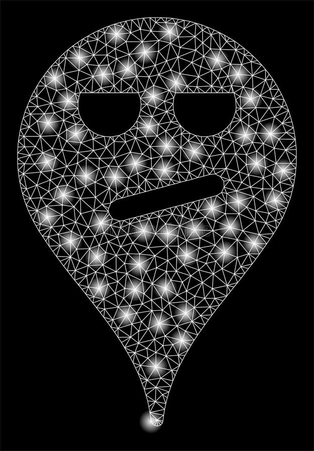 Bright Mesh 2D Bored Smiley Map Marker with Light Spots Stock Vector ... Bright Mesh 2D Bored Smiley Map Marker with Light Spots Stock Vector ...