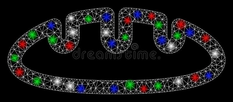 Bright Mesh Network Bread with Flash Spots Stock Vector - Illustration ...