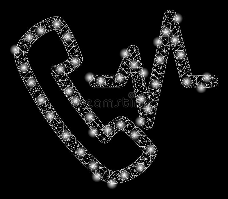 Bright Mesh Network Call with Flash Spots Stock Vector - Illustration ...