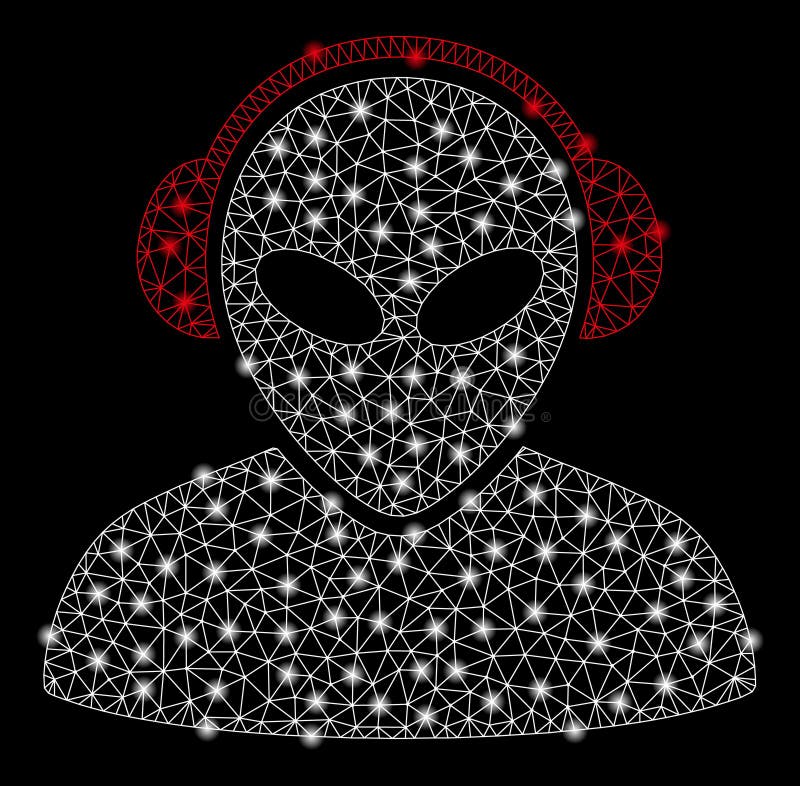 Bright Mesh Carcass Alien Operator with Flare Spots Stock Vector ... Bright Mesh Carcass Alien Operator with Flare Spots Stock Vector ...