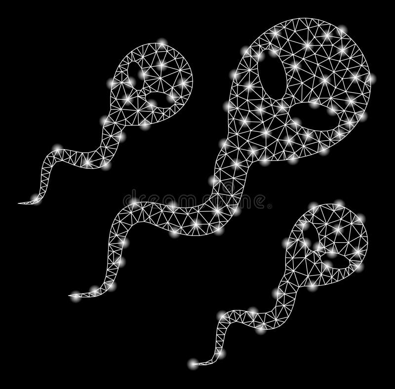 Bright Mesh Carcass Alien Sperm with Flare Spots Stock Vector ... Bright Mesh Carcass Alien Sperm with Flare Spots Stock Vector ...