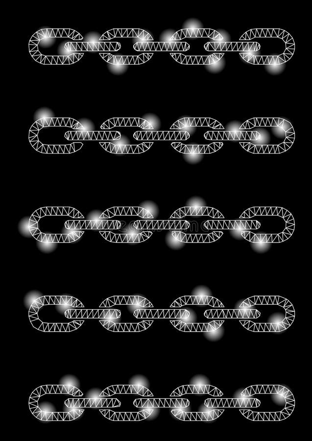 Bright Mesh Carcass Blockchain List with Flash Spots Stock Vector ...