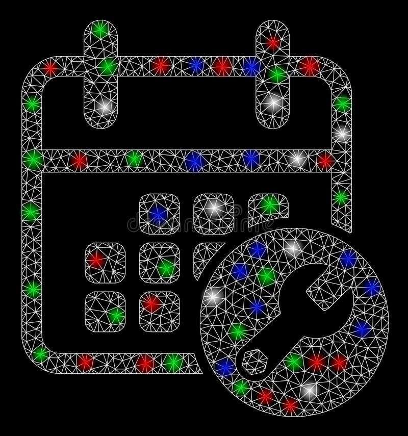 Bright Mesh Carcass Calendar Setup with Flash Spots Stock Vector ...