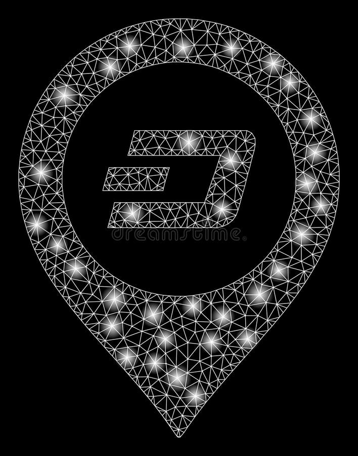 Bright Mesh Carcass Dash Map Pointer with Flash Spots Stock Vector ...