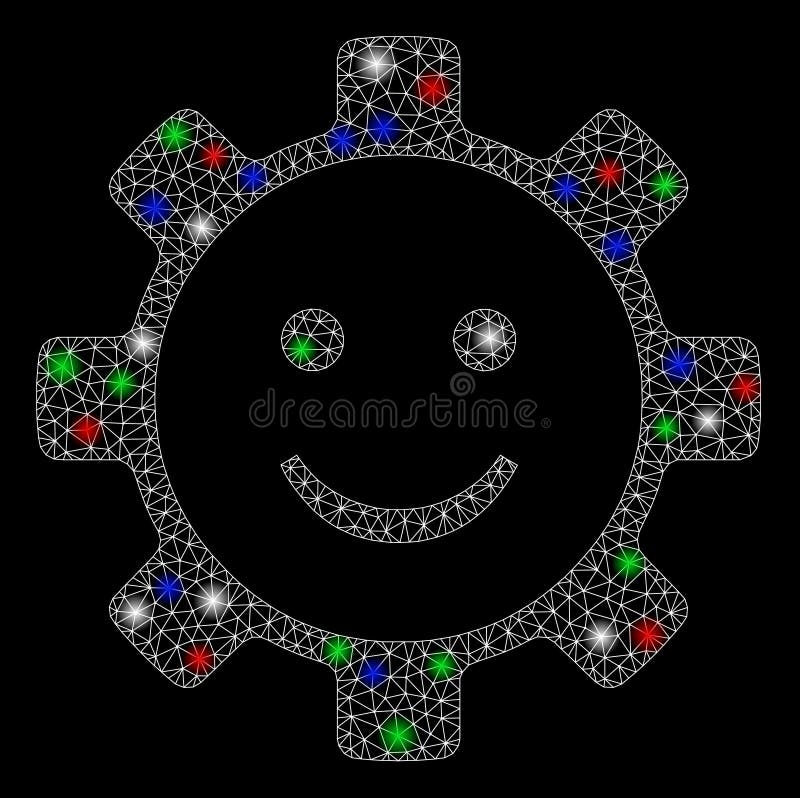 Bright Mesh Carcass Gear Smile Smiley with Flare Spots Stock Vector ... Bright Mesh Carcass Gear Smile Smiley with Flare Spots Stock Vector ...